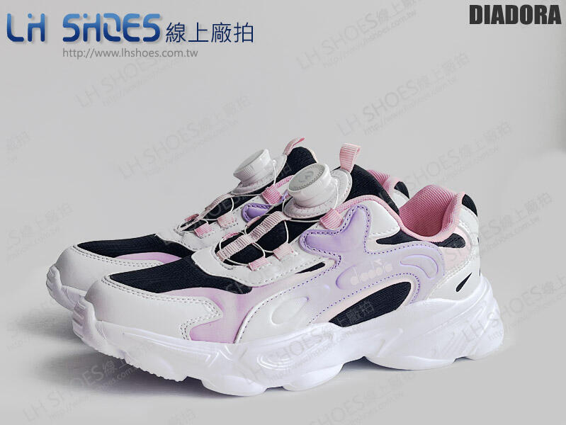 LH Shoes線上廠拍 / DIADORA黑/白/紫童炫光轉扣時尚 慢跑、運動鞋(13126)鞋店下架品【滿千免運費】 | 露天市集 | 全 ...