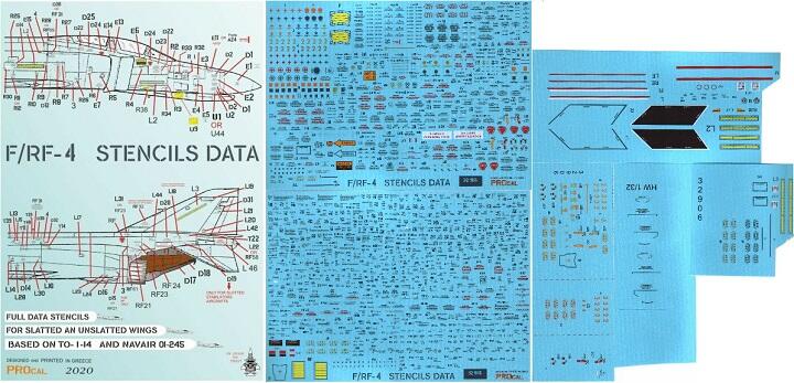 Procal Decals 1/32 F-4 / RF-4 幽靈機全機身警語 (灰色) 水貼_32-906 | 露天市集 | 全台最大的網路購物市集