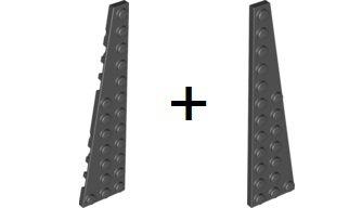 全新LEGO樂高黑色斜切薄板組【47397+47398】Wedge Plate 12x3 (B7) 4209003 | 露天市集 | 全台最大 ...