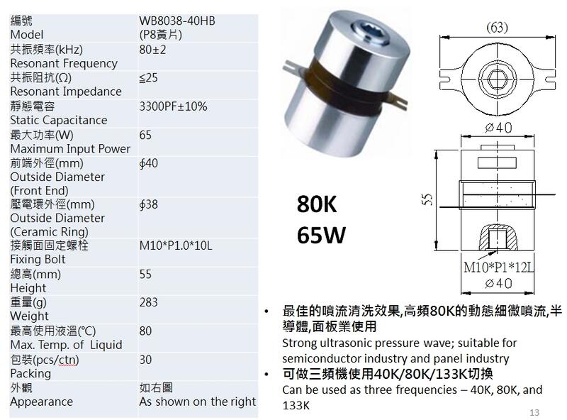 當天出貨 惠柏 (免運) 80K 65W超音波震盪器 [附發票】超聲波清洗機 震動子 振動子 超音波清洗機 | 露天市集 | 全台最大的網路購物市集