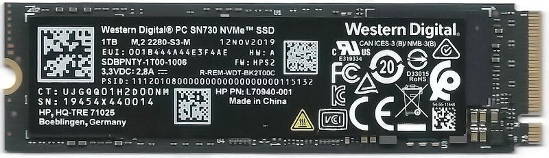 威騰 WD SN730 PCIE M2 2280 SSD 固態硬碟 黑標 1000GB 1TB 全新拆機品 台中恐龍電玩 | 露天市集 | 全 ...