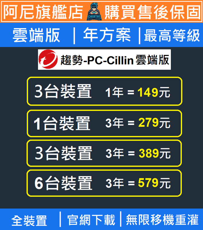 絕對正版 趨勢科技Trend Micro Maximum PC-Cillin雲端版最高等級Antivirus防毒HDMI | 露天市集 | 全 ...