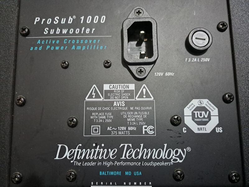 Definitive Technology ProSub 1000雙10吋 重低音 有很小的鳴叫聲 當故障品賣 | 露天市集 | 全台最大的 ...