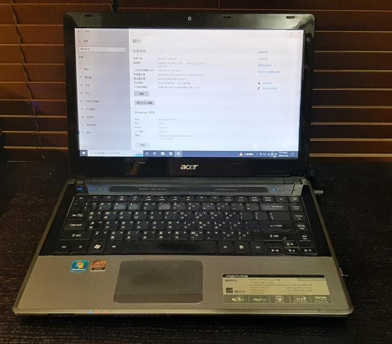 ACER Aspire 4820TG i5四核心筆電(良品,詳見說明) | 露天市集 | 全台最大的網路購物市集