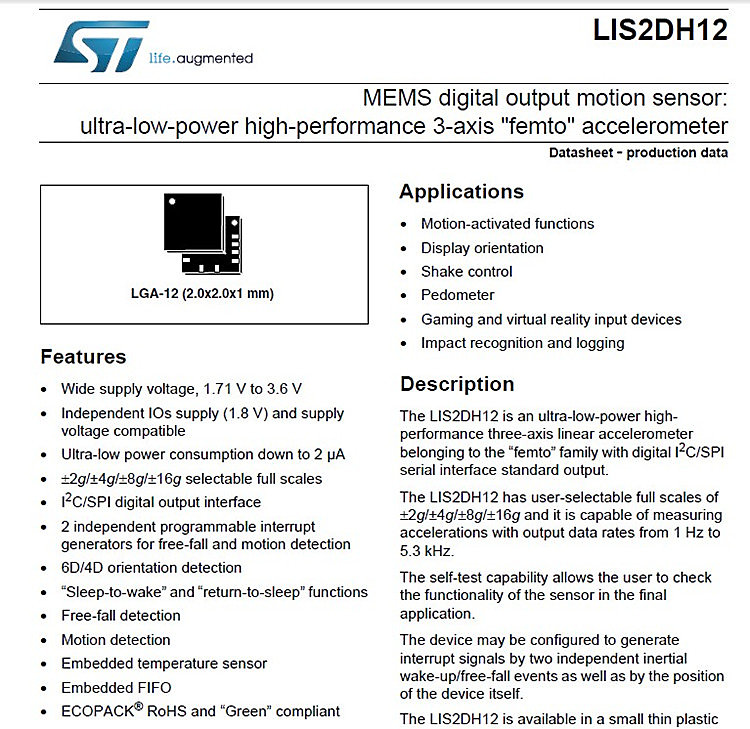 CJMCU- LIS2DH12TR 三軸 加速度模組 感測器 開發板 替代 ADXL345 [315285] | 露天市集 | 全台最大的網路購物市集