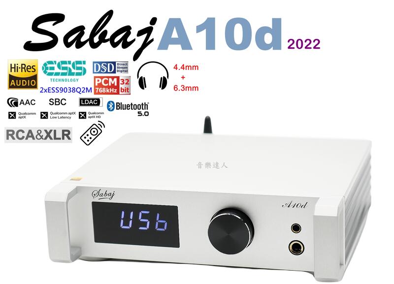 "音樂達人"染美的真實感 Sabaj A10d 2022版 藍芽DAC一體機 4.4mm+6.3mm耳機+RCA+XLR | 露天市集 | 全 ...