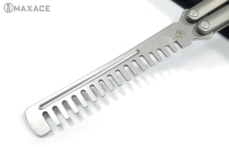 Maxace Apostle 使徒 一體手柄鈦弧面蝴蝶梳 (附利刃刀-M390鋼) | 露天市集 | 全台最大的網路購物市集