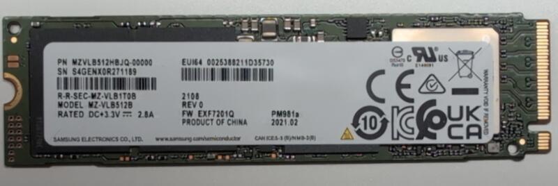 Samsung SSD 512G SSD MZ-VLB512B 良品 | 露天市集 | 全台最大的網路購物市集