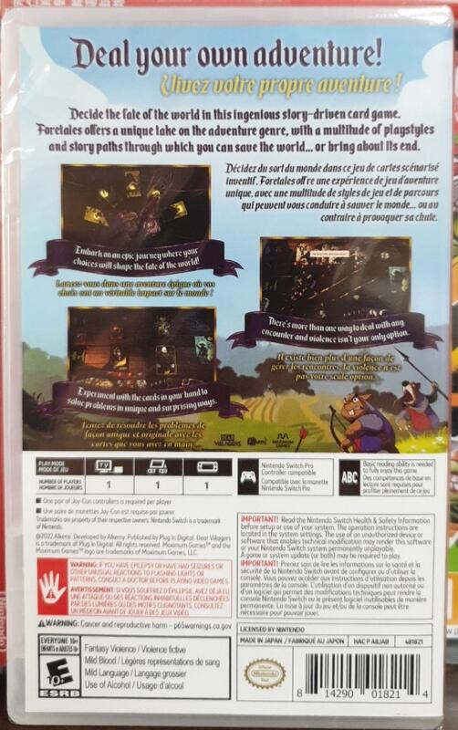 【全新現貨】NS Switch遊戲 Foretale 預言奇談 中文版美版封面ESRB 劇情向卡牌冒險遊戲 | 露天市集 | 全台最大的網路購物市集