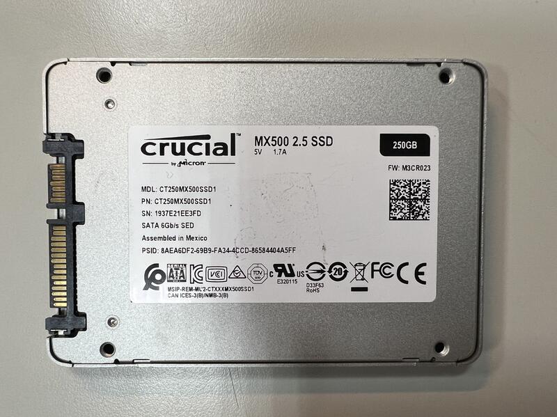 Micron Crucial MX500 250G SSD SATA 2.5吋 固態硬碟 | 露天市集 | 全台最大的網路購物市集