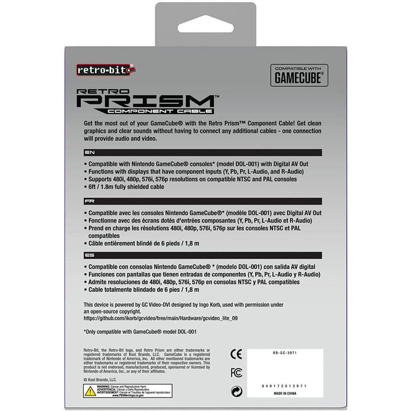 [預購]任天堂Game Cube主機色差端子Retro Prism Component AV Cable for NGC | 露天市集 | 全 ...