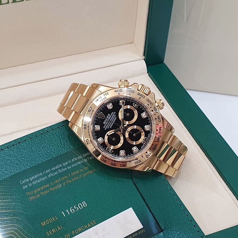 【大眾名錶】ROLEX勞力士 116508 Daytona 18K金 黑面八鑽面盤 2023/04全配 大眾名錶G211 | 露天市集 | 全 ...