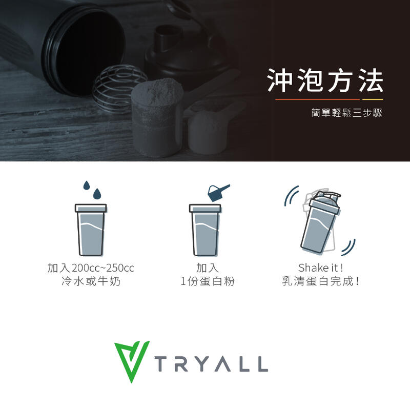 【Tryall】無添加 原味 濃縮乳清蛋白 高蛋白 (1KG/40份) CP值最高 市場最低價 美國乳源 MSG | 露天市集 | 全台最大的網路購物市集
