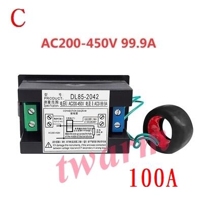 含稅 DL85-2042雙顯示電壓電流表(AC80-300V/200-450V分體式+CT100A)，數字交流數顯 | 露天市集 | 全台最大 ...