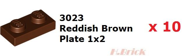 【磚樂】10個一組 LEGO 樂高 3023 4211150 Plate 1x2 紅棕 薄片/薄板 | 露天市集 | 全台最大的網路購物市集