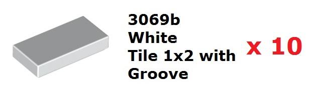 【磚樂】10個一組 LEGO 樂高 3069 306901 Tile 1x2 with Groove 白色 平滑板 | 露天市集 | 全台最大 ...