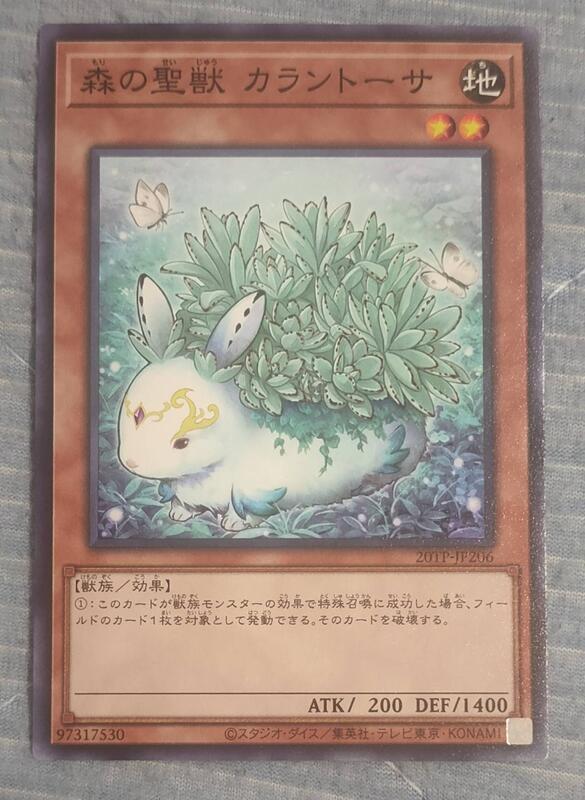 Wu 遊戲王 2020/Vol.2 20TP-JP206 森之聖獸 月耳兔 普卡 807 LVAL-JP036 月兔 | 露天市集 | 全台最大的網路購物市集