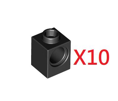 【磚樂】10個一組 LEGO 樂高 6541 654126 Brick 1x1 with Hole 科技 黑色 孔磚 | 露天市集 | 全台最 ...