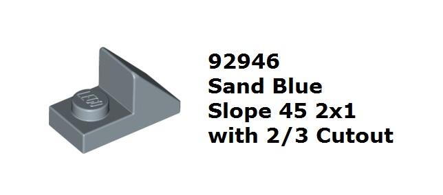 【磚樂】 LEGO 樂高 92946 6139519 Slope 2x1 with 2/3 Cutout 沙藍色切角 | 露天市集 | 全台最 ...