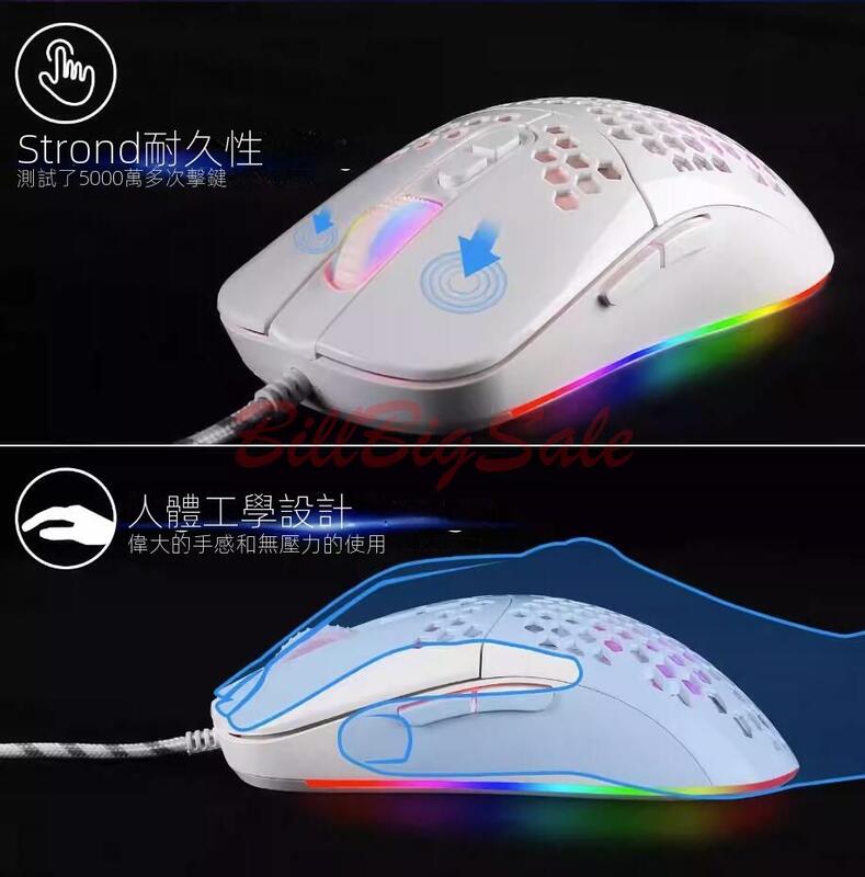 電競滑鼠 2400dpi 6按鍵 鏤空洞洞滑鼠 電競輕量化 有線usb外接遊戲滑鼠 可程式設計巨集自訂 新盟383 露天市集 全台