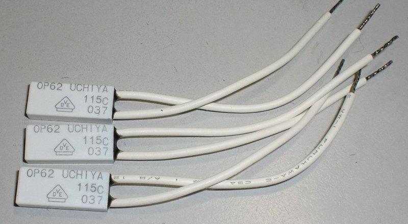 溫度開關 (UCHIYA OP62-115C ) 15.5*6.5*3.0mm 引線長60mm 115℃ 125V 4A | 露天市集 | 全 ...