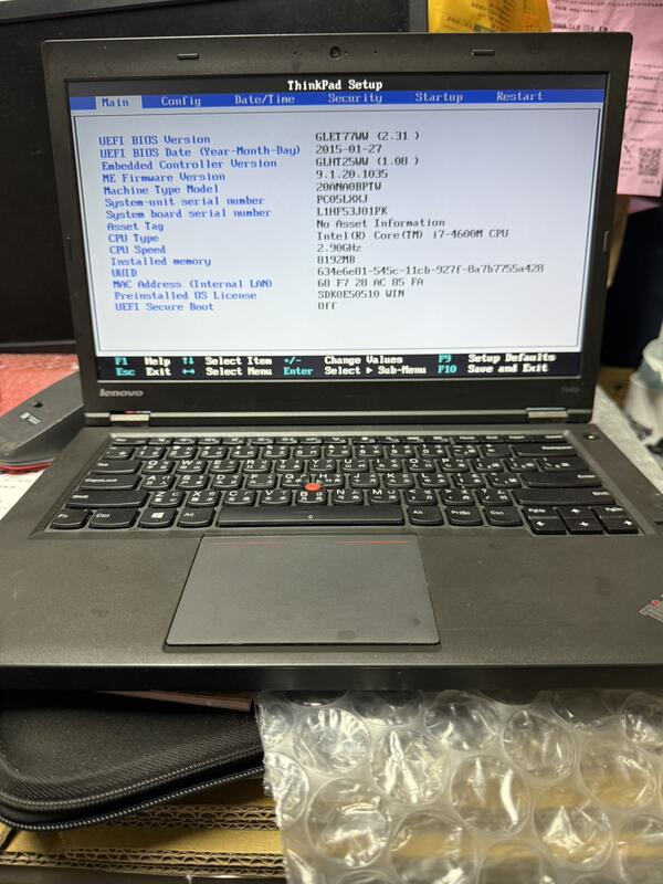 零件機用Lenovo聯想(NBB6盛)T440p 14吋i7-4500M筆記型電腦(黑色) | 露天市集 | 全台最大的網路購物市集