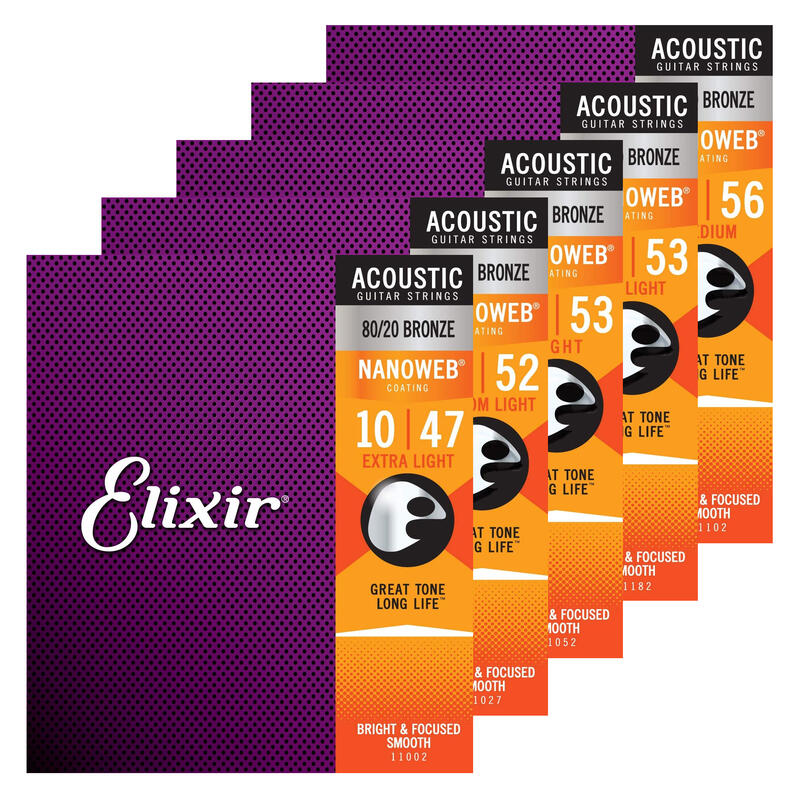 小叮噹的店- 美國 Elixir Nanoweb 木吉他弦 11002 11052 11182 11027 11102 | 露天市集 | 全台 ...