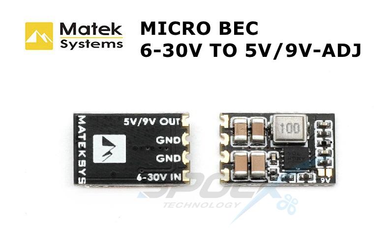 [史巴克] Matek MICRO BEC 6S 6-30V 5V/9V ADJ 迷你降壓模組2s-7s (三片一包) | 露天市集 | 全台 ...