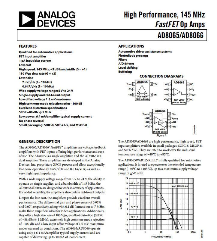 【DIY_LAB#1478】AD8065ARTZ(SOT23-5絲印HRA) 145MHz高速 低噪 運算放大器(現貨) | 露天市集 | 全 ...