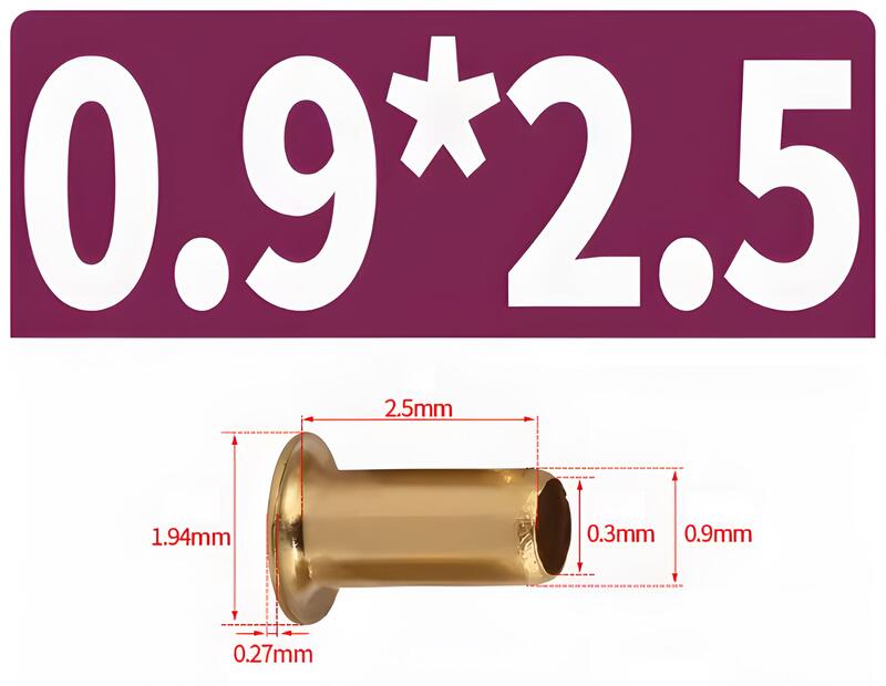 【洋將】(50個) M0.9x2.5mm PCB電路板鉚釘 空心銅鉚釘 雙面電路板過孔鉚釘 單機管 $N | 露天市集 | 全台最大的網路購物市集