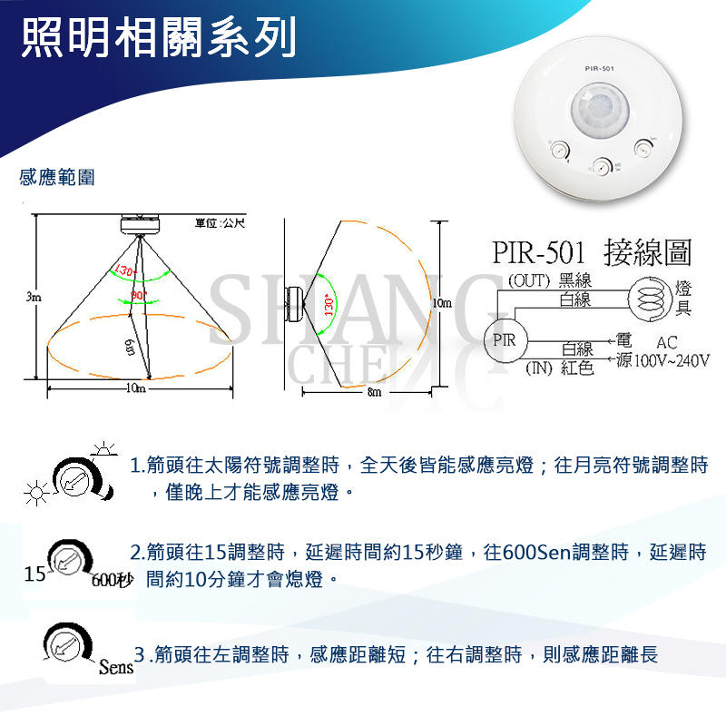 尚成百貨．附發票 有保障 PIR-501 PAC紅外線自動感應器 PIR501 PAC大鏡片感應器 紅外線感應器 | 露天市集 | 全台最大的 ...