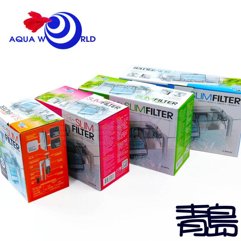 AA。。。青島水族。。。G-059-S台灣AQUA WORLD水世界-超薄型外掛過濾器 260L/H可調水量=S | 露天市集 | 全台最大的網路購物市集
