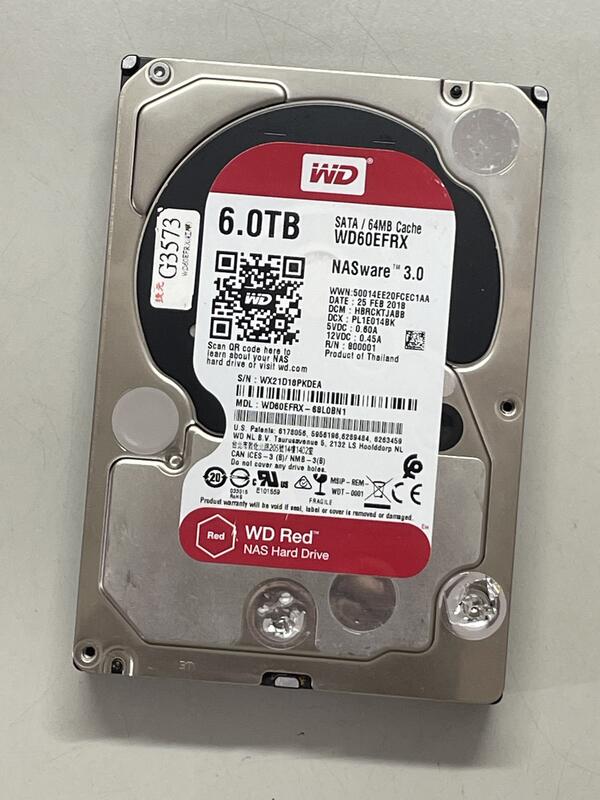 WD 威騰 紅標 NAS WD60EFRX 6T 6TB SATA3 64MB NASware3.0 瑕疵 硬碟 | 露天市集 | 全台最大的 ...