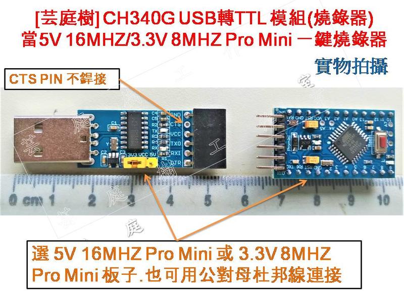 [芸庭樹] CH340 USB轉TTL Arduino Pro Mini STM32 ESP8266 燒錄器 下載器 | 露天市集 | 全台最 ...