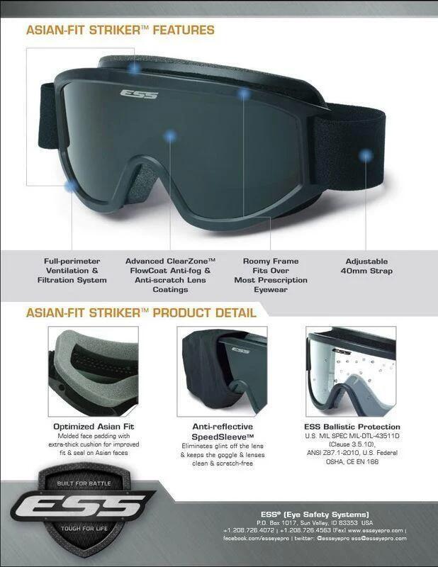 (11月特價) 新兵正傳 ESS STRIKER ASIAN FIT SAF 護目鏡 星光部隊 新加坡 公發品 | 露天市集 | 全台最大的 ...