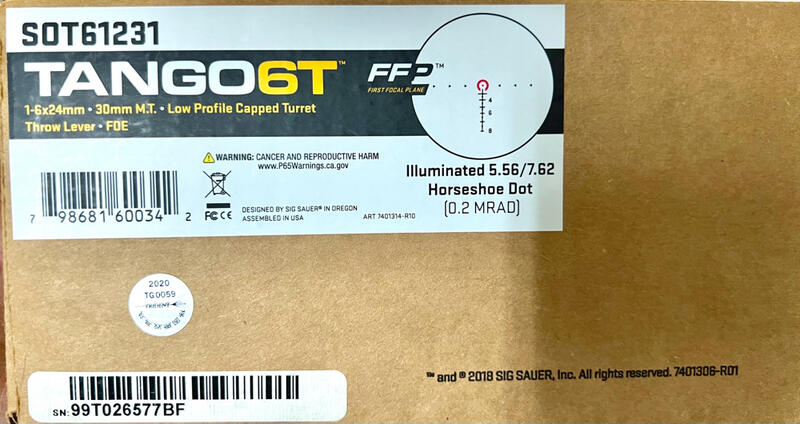 SIG SAUER TANGO6T FFP 民版 | 露天市集 | 全台最大的網路購物市集