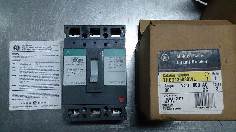 奇異 GE General Electric 無熔絲開關 NFB 3P30A THED136030 美製 | 露天市集 | 全台最大的網路購物市集
