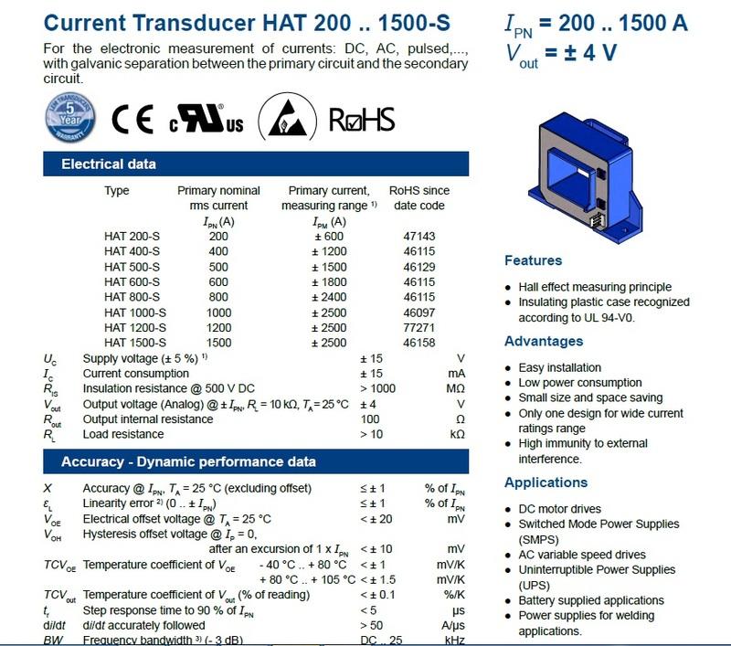 瑞士LEM HAT 200-S 交直流200A 霍爾電流感應器( CURRENT SENSOR ) | 露天市集 | 全台最大的網路購物市集