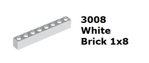 【磚樂】 LEGO 樂高 3008 300801 Brick 1x8 白色 基本磚 | 露天市集 | 全台最大的網路購物市集