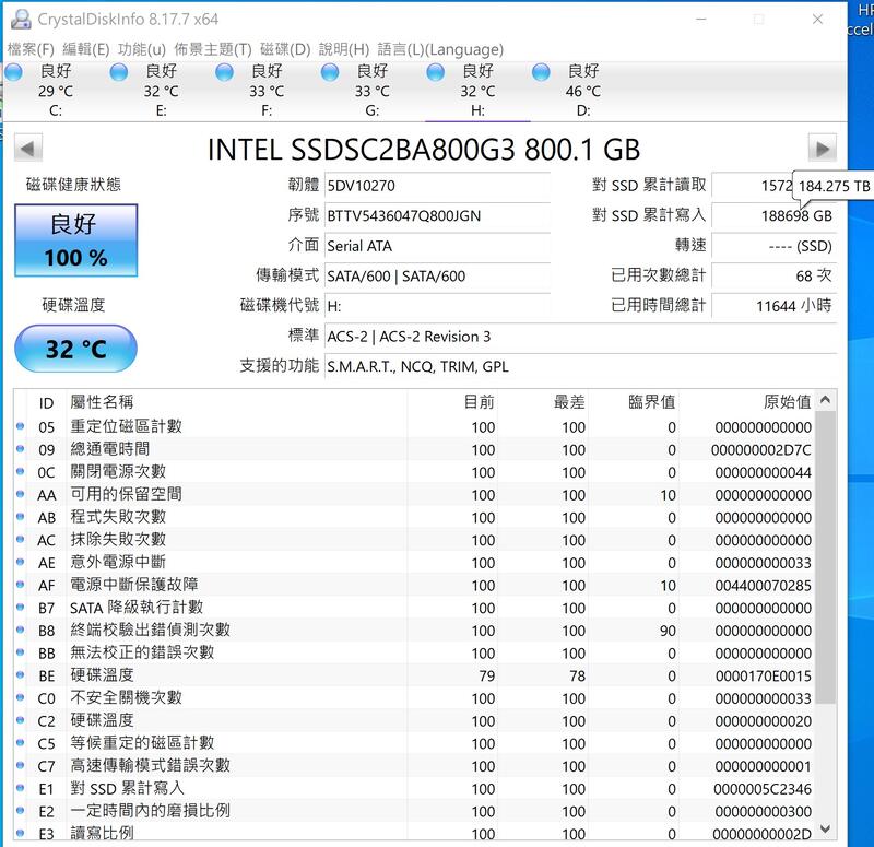 INTEL DC S3700 800GB SATA. SSD | 露天市集 | 全台最大的網路購物市集