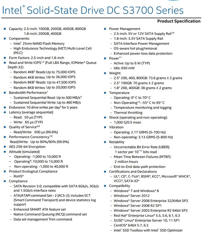INTEL DC S3700 800GB SATA. SSD | 露天市集 | 全台最大的網路購物市集