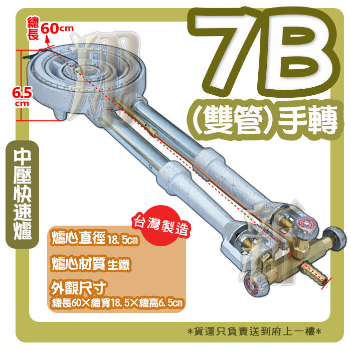 翔新大廚房設備 全新【7B雙管 手轉快速爐】雙管營業用快速爐.單口中壓爐瓦斯爐雙環爐.單個爐.一口爐.需點火槍點火 | 露天市集 | 全台最大 ...