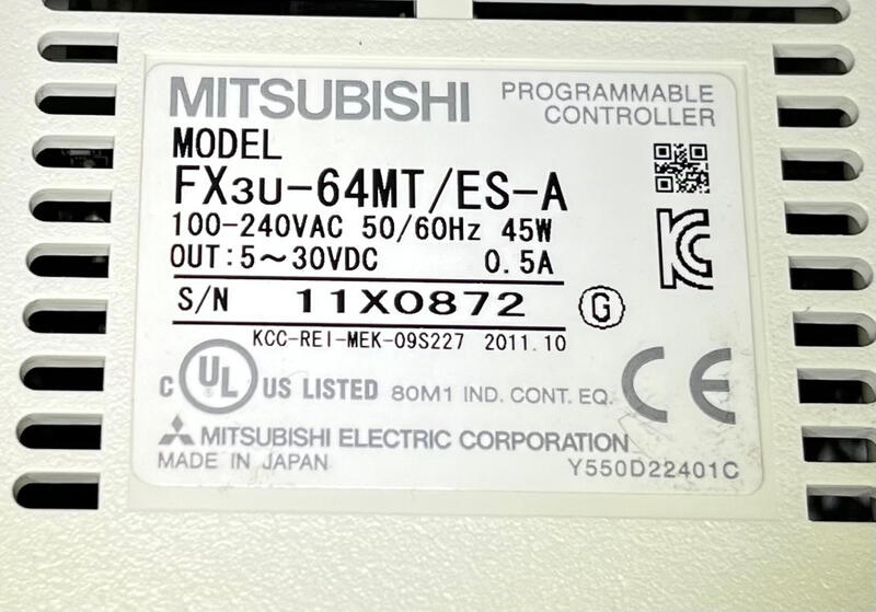 簡便宜 二手 MITSUBISHI 三菱 PLC FX3U-64M FX3U-64MT/ES-A 可程式控制器 | 露天市集 | 全台最大的 ...