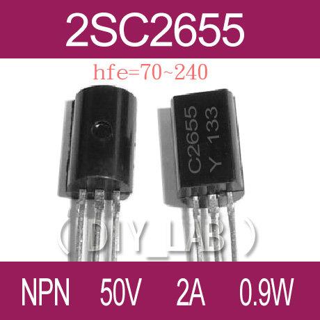 【DIY_LAB#458】(5個) 2SC2655/C2655 (TO-92L) NPN 50V 2A電晶體(現貨) | 露天市集 | 全台最 ...