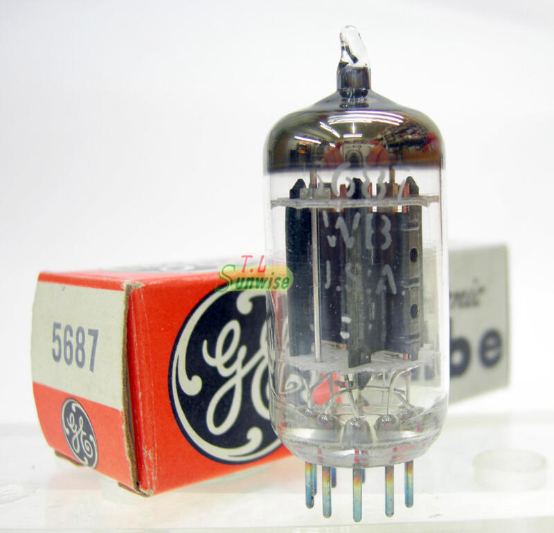 5687 (NIB) ︽NO:7521 美國 GE 5687WB 真空管( E182CC ; 7119 ) 雙支架 1只 | 露天市集 | 全 ...