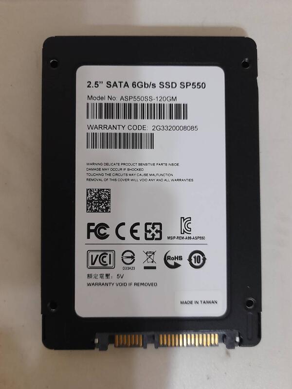 威剛 SP550 SATA3 SSD固態硬碟 120GB 使用時數極少 | 露天市集 | 全台最大的網路購物市集