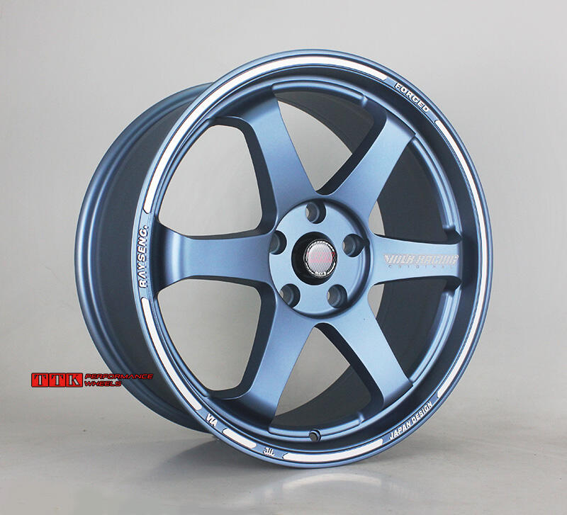 【台灣輪胎王】類RAYS TE37RT輕量化鋁圈 18吋 5孔114 8J ET40 旋壓 消光藍車槽銑字 | 露天市集 | 全台最大的網路購物市集