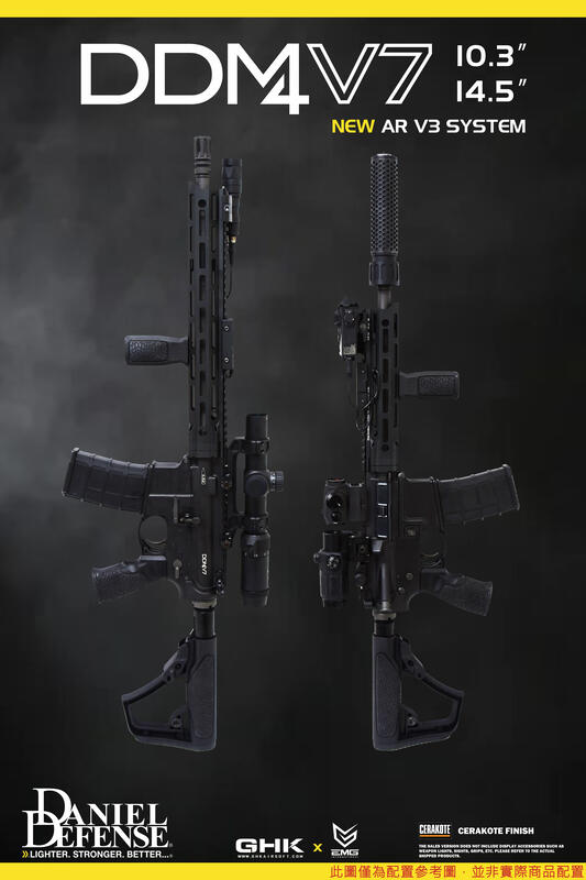 【KUI酷愛】GHK DD M4 V7 瓦斯槍，MFR V3 GBB步槍『黑色-10.3吋、14.5吋』AR~DDM41 | 露天市集 | 全 ...