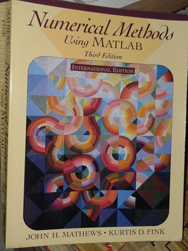 Numerical Methods Using MATLAB 3/e Mathews 內頁佳 1999 @b地 二手書 | 露天市集 | 全台最大的網路購物市集