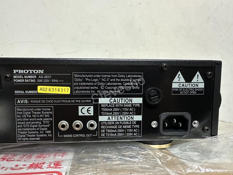 Proton AS-2631 前級擴大機 同軸 光纖 品項極新 原廠遙控器 | 露天市集 | 全台最大的網路購物市集